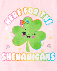 Baby And Toddler Girls St. Patrick's Day Short Sleeve Shenanigans ...