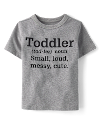 Baby And Toddler Boys Short Sleeve Definition Graphic Tee - GRAY | The ...