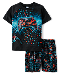 Boys Short Sleeve Gamer Pajamas - BLACK | The Children's Place