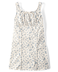Girls Sleeveless Floral Corset Dress - GRAY | The Children's Place