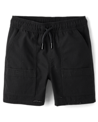Boys Quick Dry Breathable Pull On Jogger Shorts - BLACK | The Children ...
