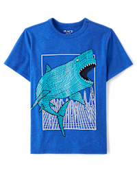 Boys Short Sleeve Shark Graphic Tee - BLUE | The Children's Place