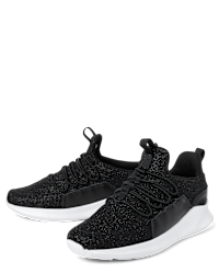 Girls Glitter Running Sneakers - BLACK | The Children's Place