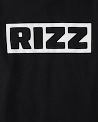 Boys Short Sleeve Rizz Graphic Tee - BLACK | The Children's Place