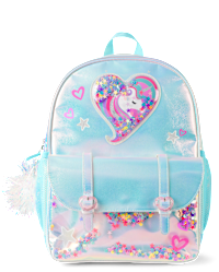 Girls Crackle Confetti Shaker Unicorn Backpack - MULTI | The Children's ...