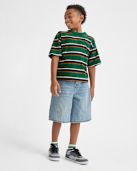 Kids Striped Boxy Top - GREEN | The Children's Place