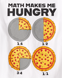 Boys Short Sleeve Pizza Math Graphic Tee - WHITE | The Children's Place