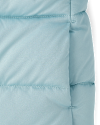 Toddler Girls Long Sleeve Hooded Puffer Jacket - BLUE | The Children's ...