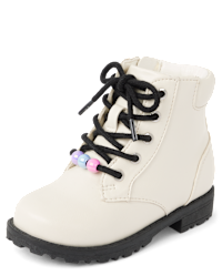 Toddler Girls Combat Boots - GRAY | The Children's Place CA