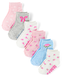 Toddler Girls Bow Midi Socks 6-Pack - MULTI | The Children's Place CA