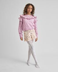 Girls Pointelle Lace Microfiber Tights - WHITE | The Children's Place CA