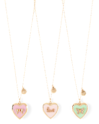Girls Bow BFF Locket Necklace 3-Pack - MULTI | The Children's Place