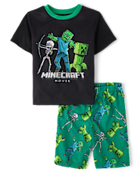 Boys Short Sleeve Minecraft Pajamas - MULTI | The Children's Place