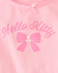 Girls Long Sleeve Hello Kitty Embellished Ribbed Baby Tee - PINK | The ...