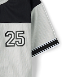 Boys Short Sleeve Quick Dry Colorblock Mesh Football Jersey - GRAY ...