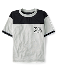 Boys Short Sleeve Quick Dry Colorblock Mesh Football Jersey - GRAY ...