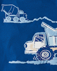 Baby And Toddler Boys Short Sleeve Puff Print Construction Vehicle Tee ...