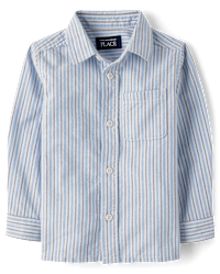 Chemise Oxford rayée à manches longues pour bébés et petits garçons ...