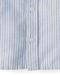 Chemise Oxford rayée à manches longues pour bébés et petits garçons ...