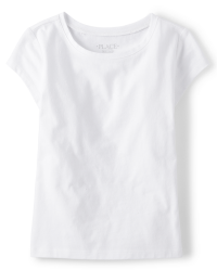 Girls Short Sleeve Basic Layering Tee 2-Pack | The Children's Place - WHITE