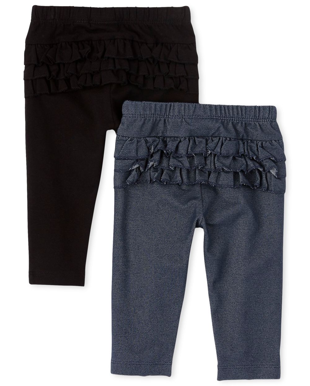 Baby Girls Ruffle Knit Pants 2-Pack