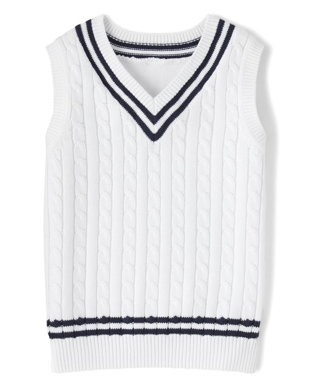 Boys Sleeveless Cable Knit Sweater Vest - Spring Jubilee