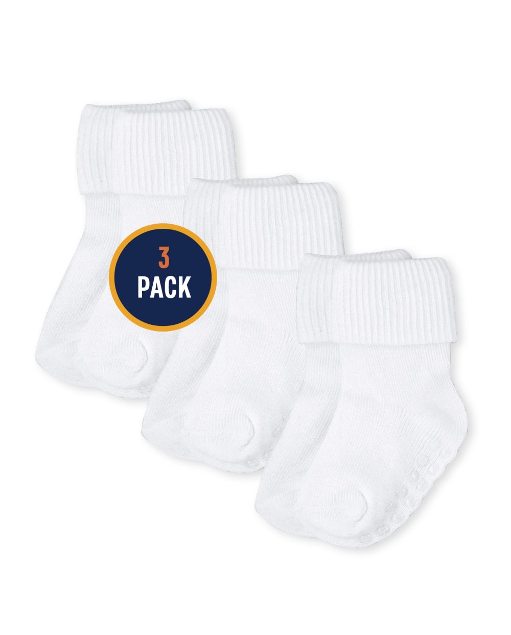 Unisex Baby And Toddler Triple Roll Socks 3-Pack