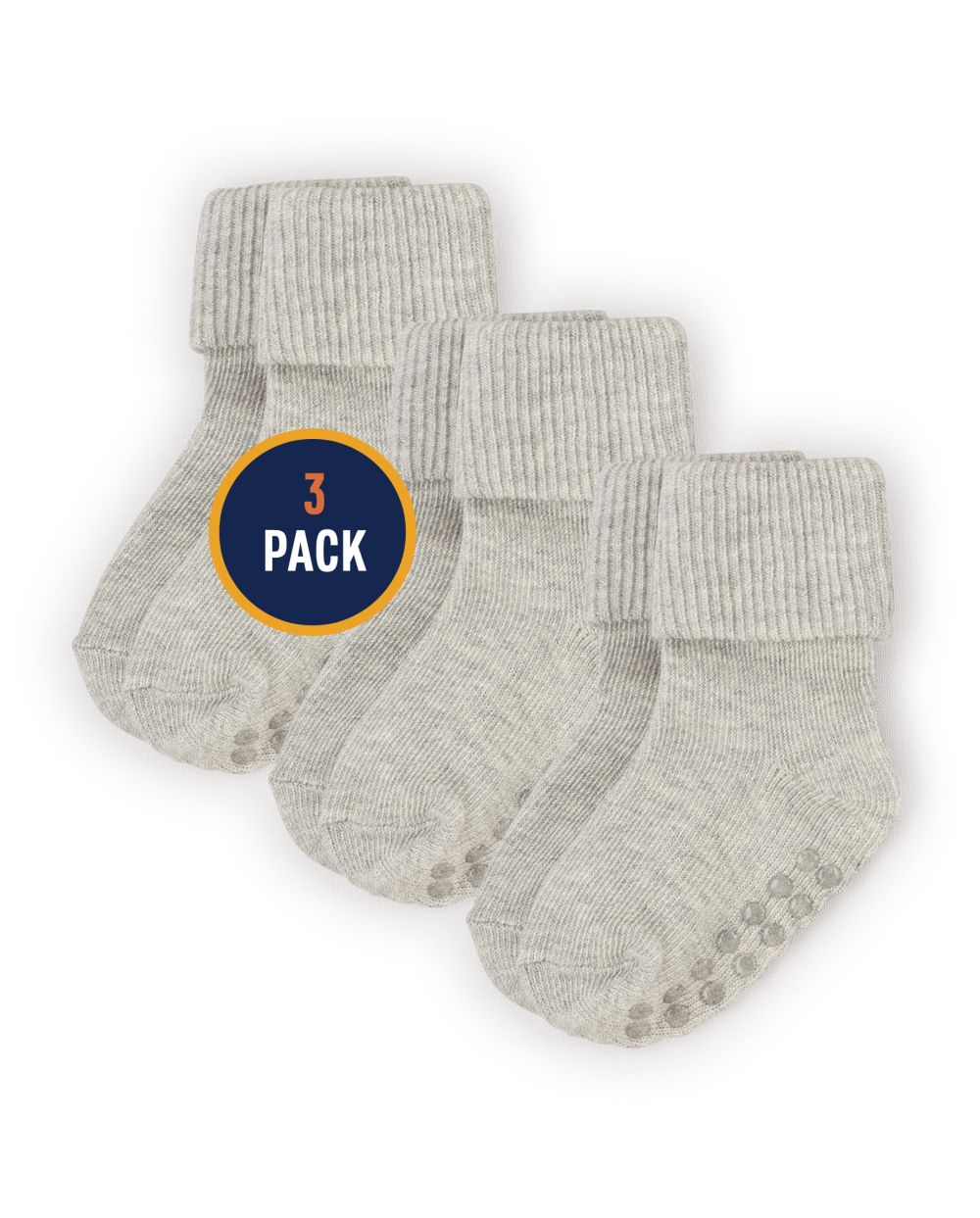 Unisex Baby And Toddler Triple Roll Socks 3-Pack