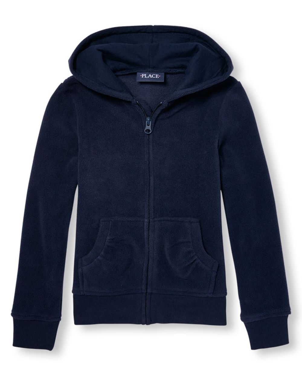 Girls Uniform Long Sleeve Microfleece Zip Up Hoodie