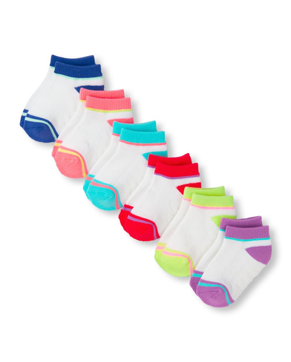 Toddler Girls Sporty Cushioned Ankle Socks 6-Pack