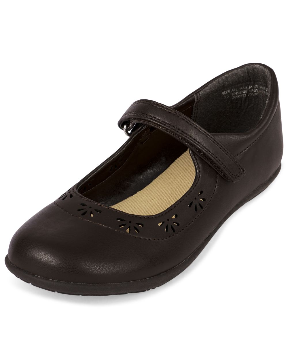 Girls Flower Cut Out Mary Jane Shoes