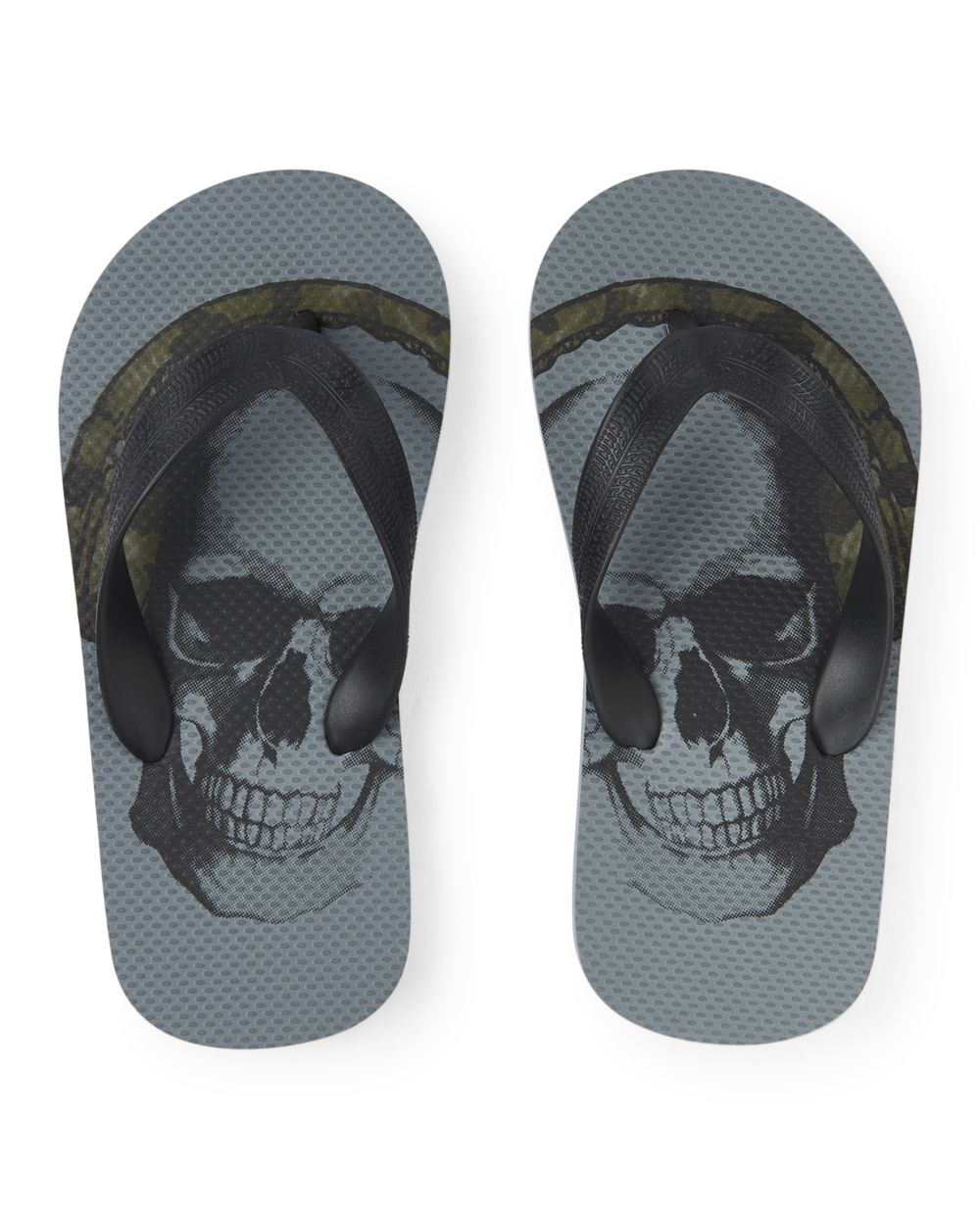 Boys Skull Flip Flops