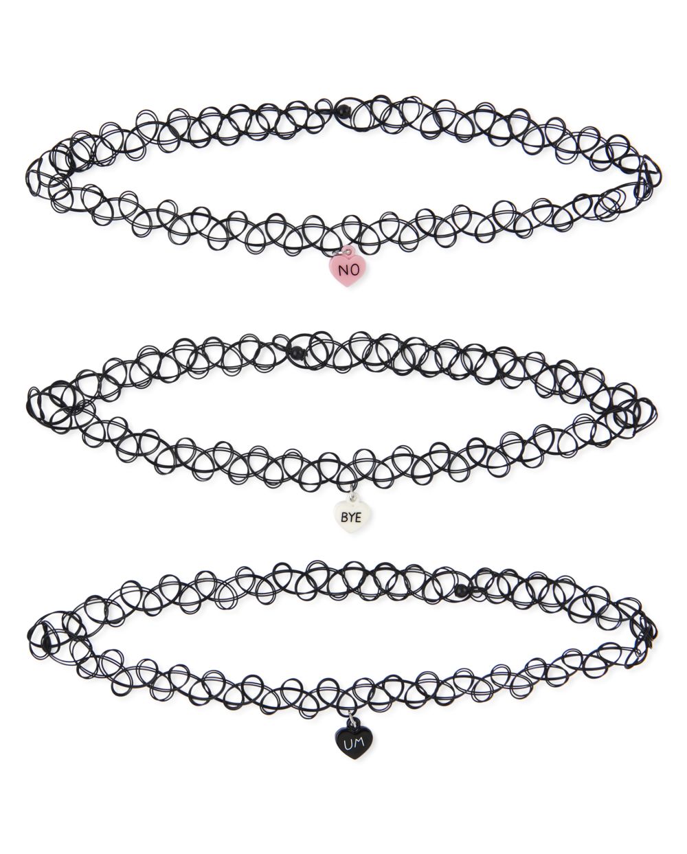 Girls Classic Choker Necklace 3-Pack