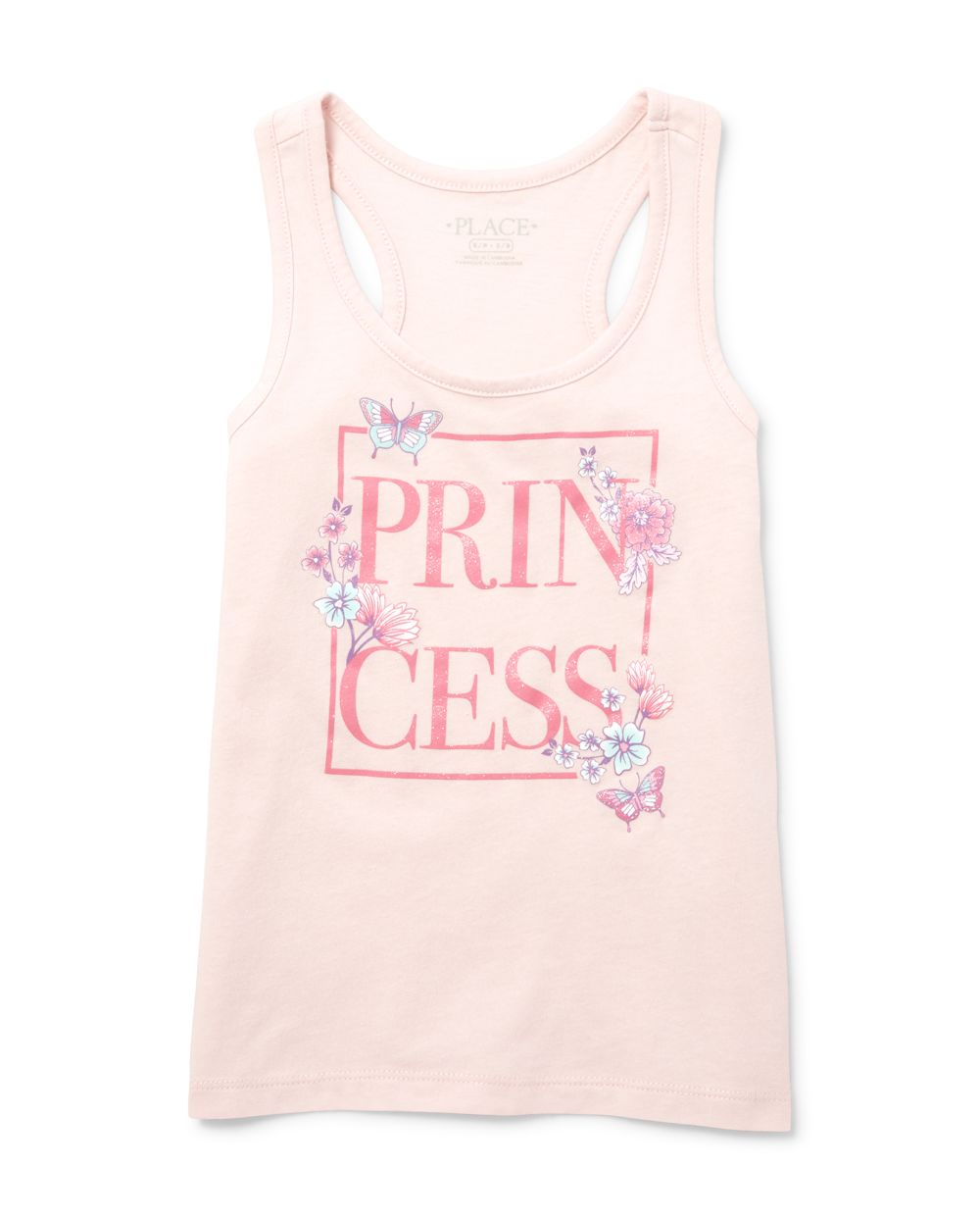 Girls Mix And Match Glitter Graphic Racerback Tank Top