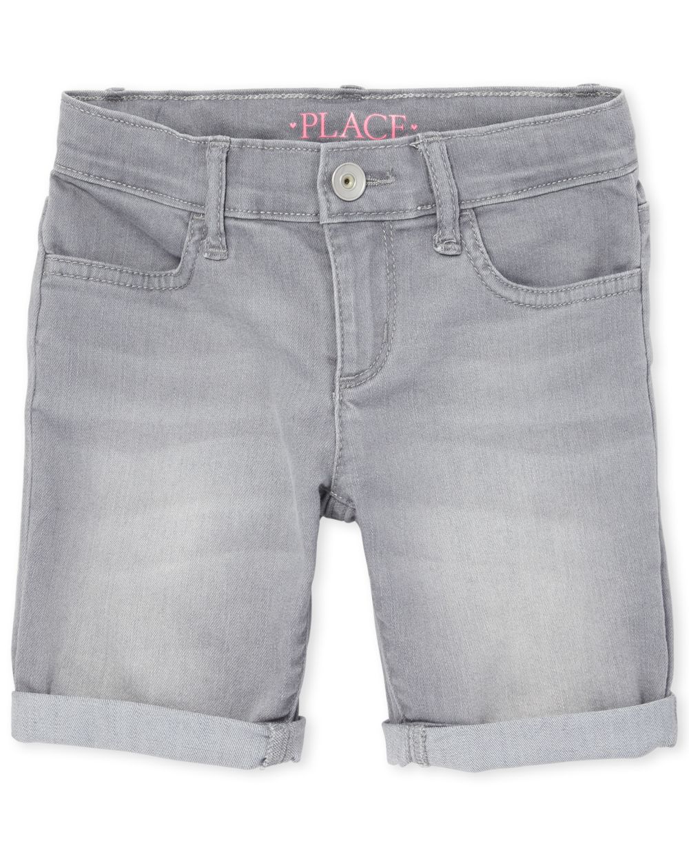 Girls Roll Cuff Denim Skimmer Shorts