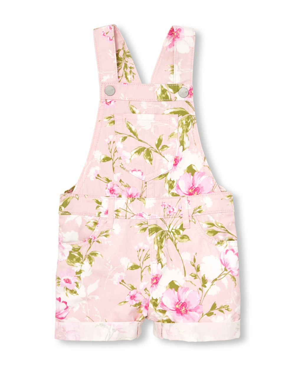 Baby And Toddler Girls Floral Print Woven Shortalls