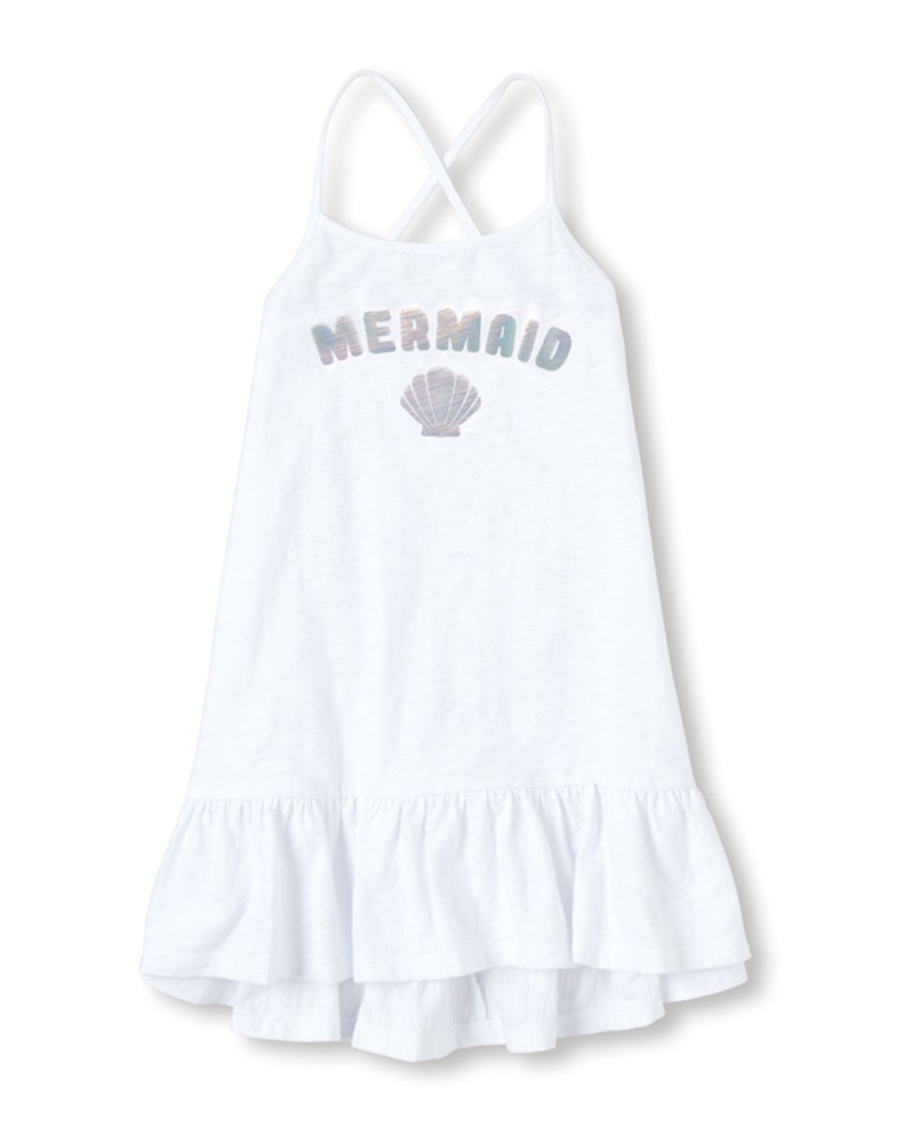Girls Sleeveless Foil 'Mermaid' Cover Up