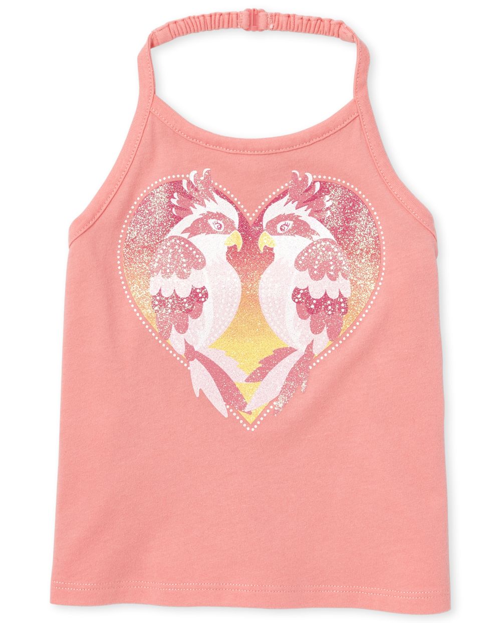 Baby And Toddler Girls Mix And Match Sleeveless Glitter Graphic Halter Top