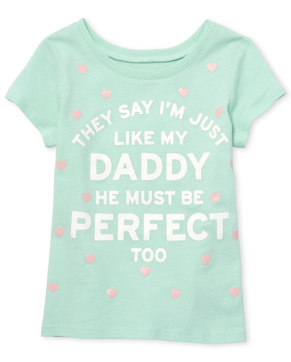 Baby And Toddler Girls Short Sleeve Glitter 'Just Like My Daddy ...