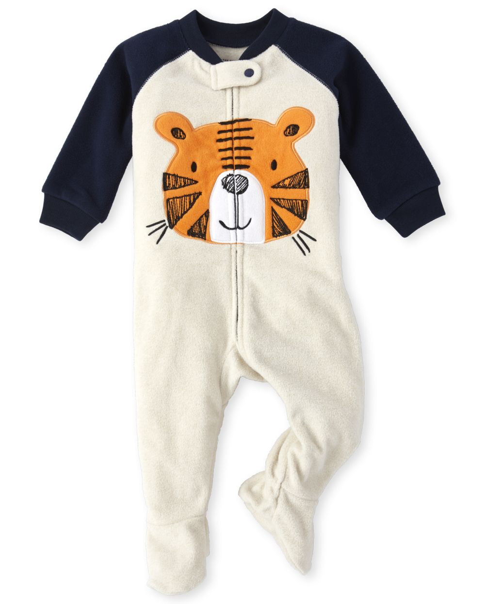 Baby And Toddler Boys Halloween Long Sleeve Tiger Fleece Footed One ...