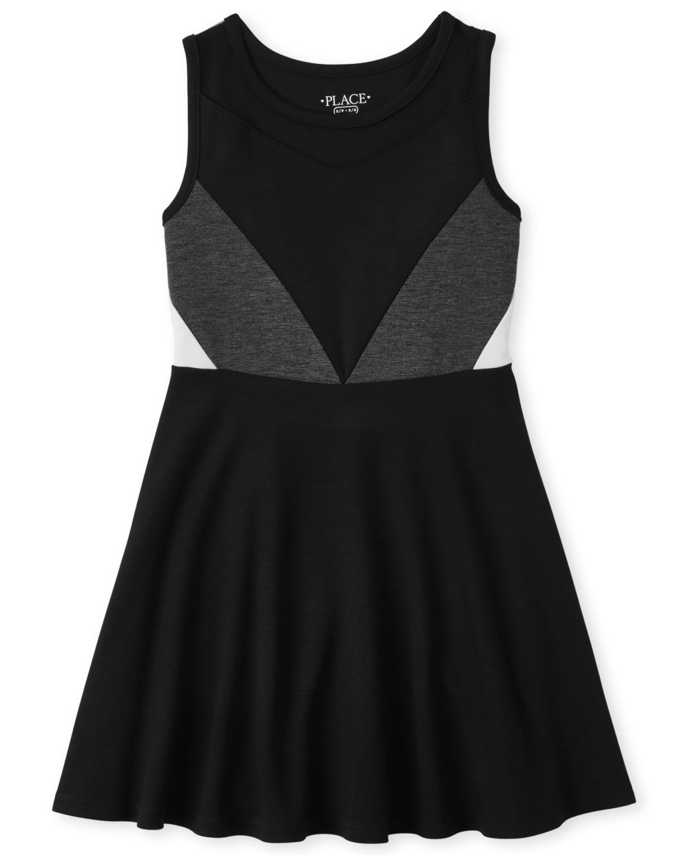 Girls Sleeveless Colorblock Ponte Knit Dress