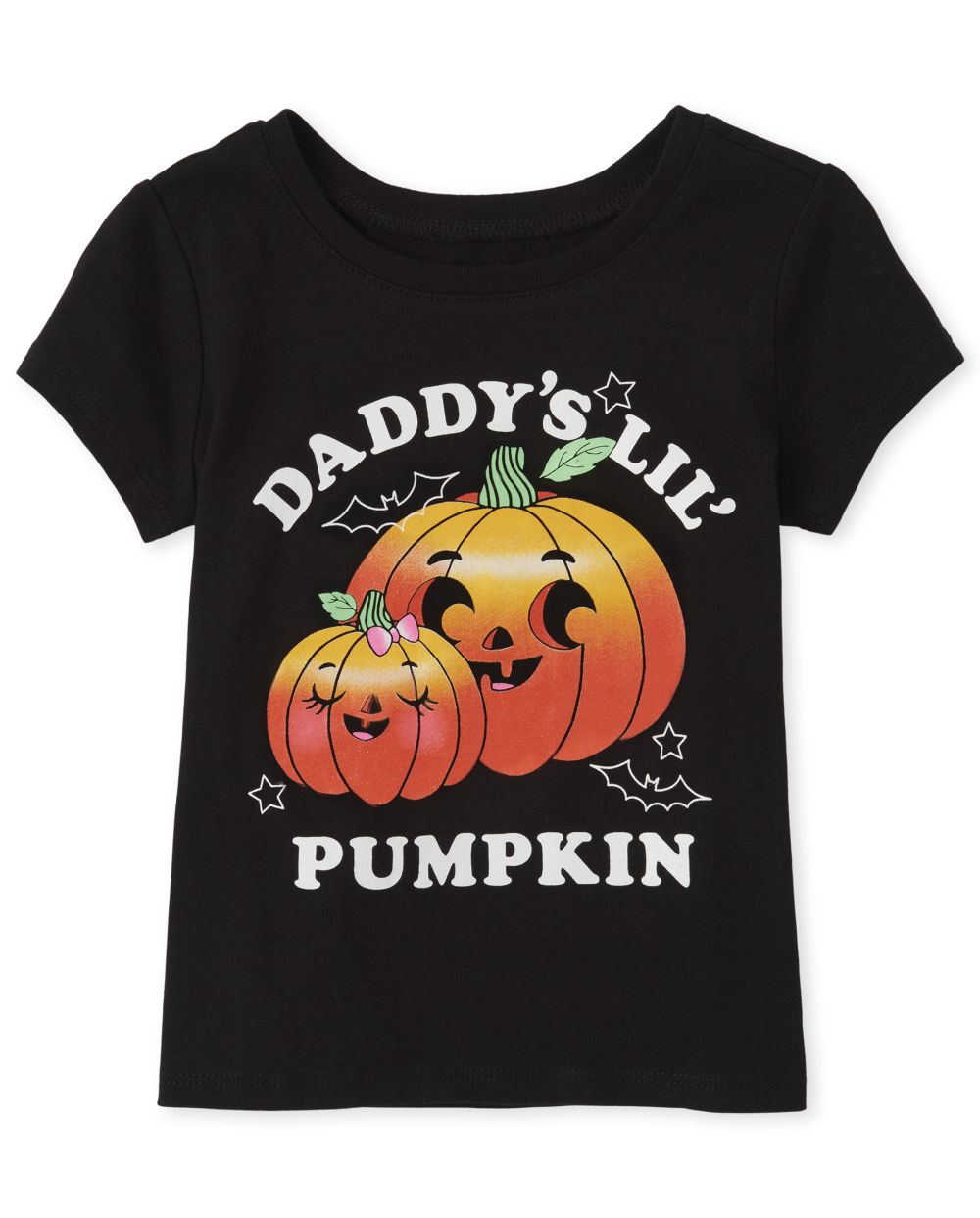 Baby And Toddler Girls Halloween Short Sleeve 'Daddy's Lil' Pumpkin ...