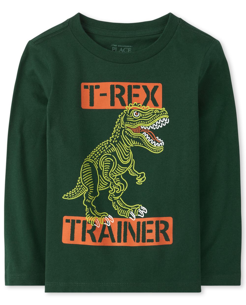 Baby And Toddler Boys Long Sleeve 'T Rex Trainer' Dino Graphic Tee