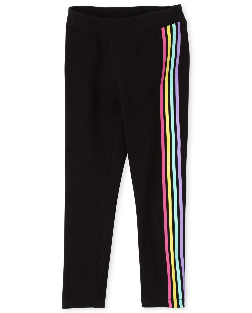 Girls Active Rainbow Side Stripe Leggings