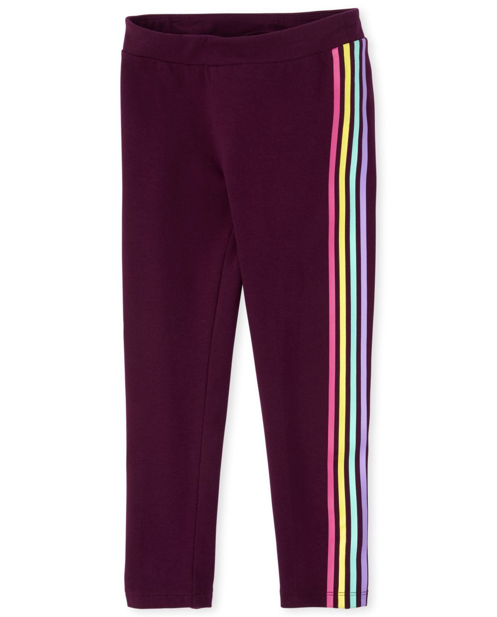Girls Active Rainbow Side Stripe Leggings