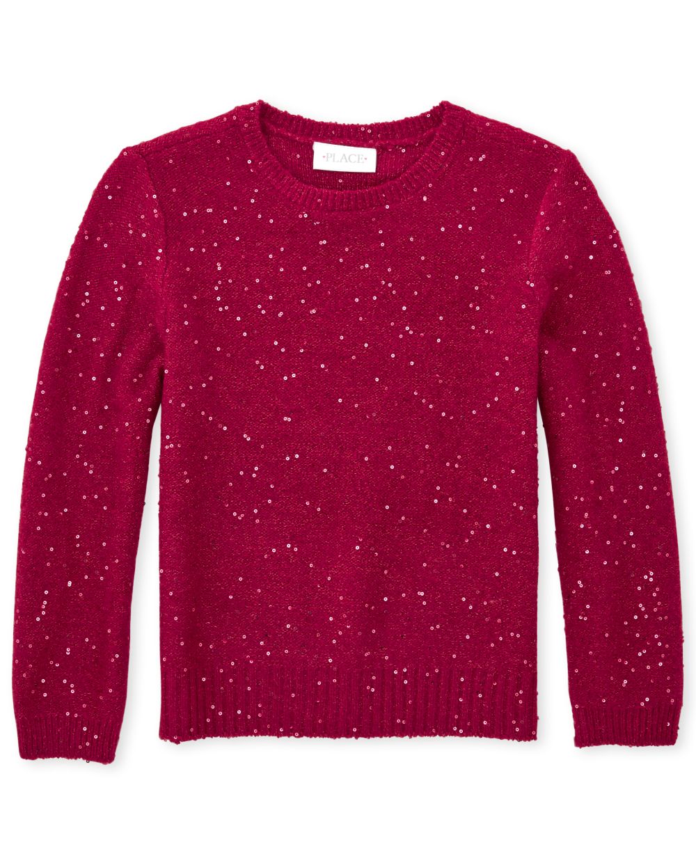 Girls Long Sleeve Sequin Sweater
