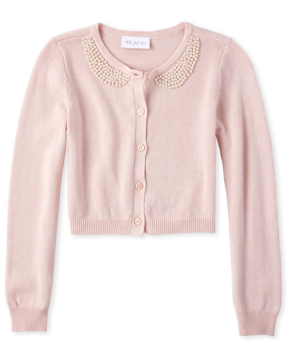 Girls Christmas Long Sleeve Faux Pearl Cardigan