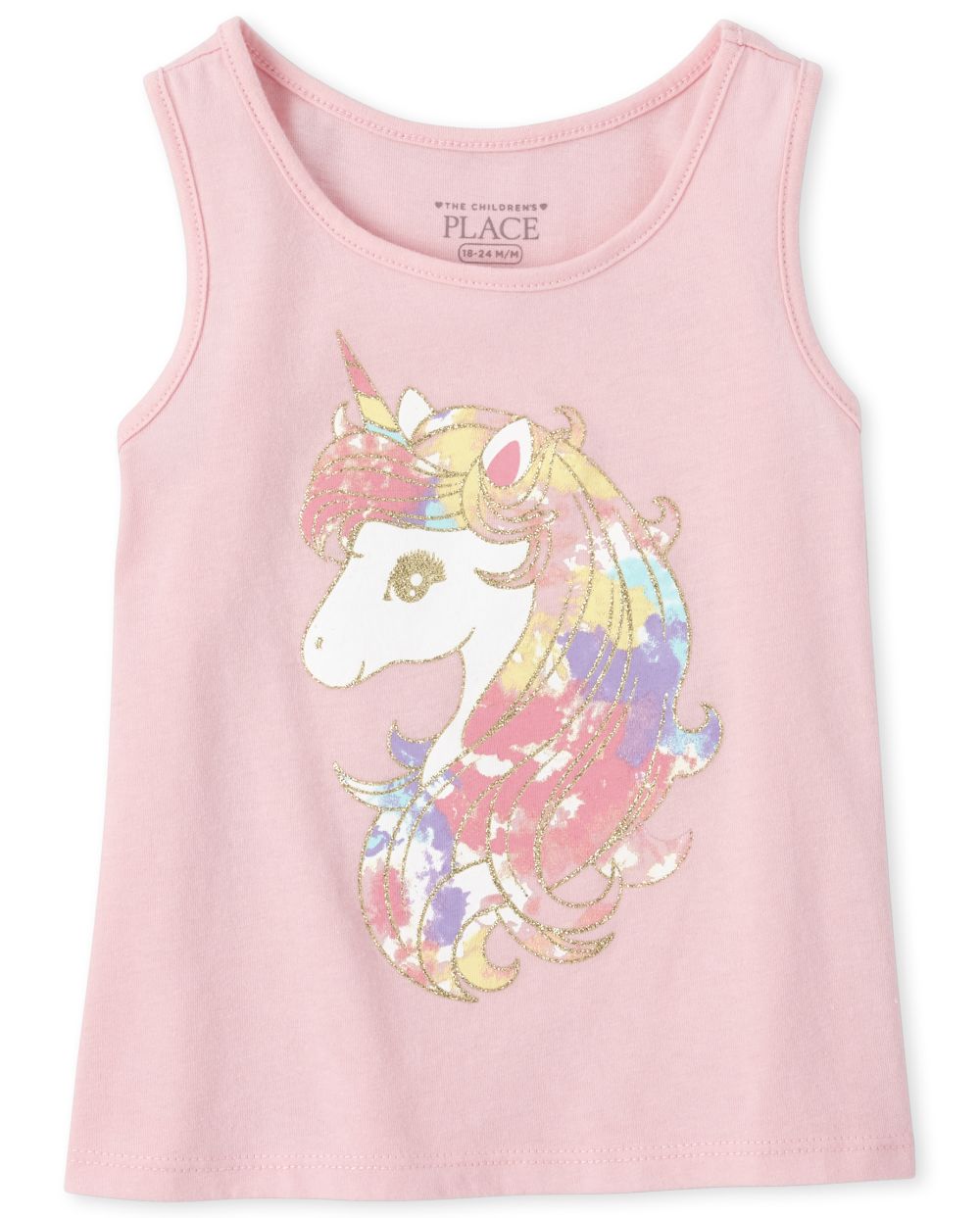 Baby And Toddler Girls Mix And Match Sleeveless Glitter Graphic Tank Top