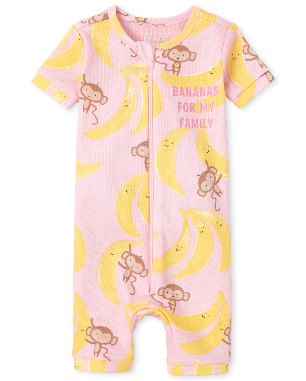 Baby And Toddler Girls Short Sleeve 'Bananas For My Family' Banana ...