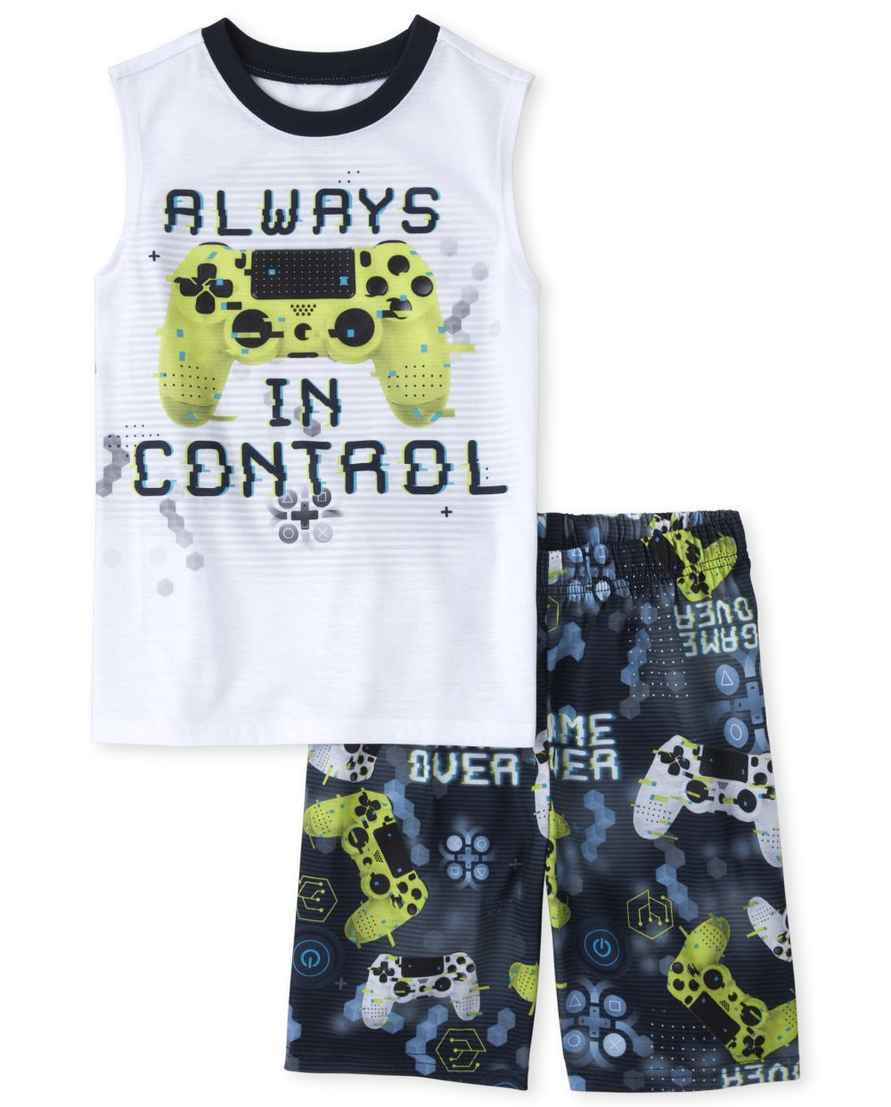 Boys Sleeveless 'Always In Control' Video Game Pajamas